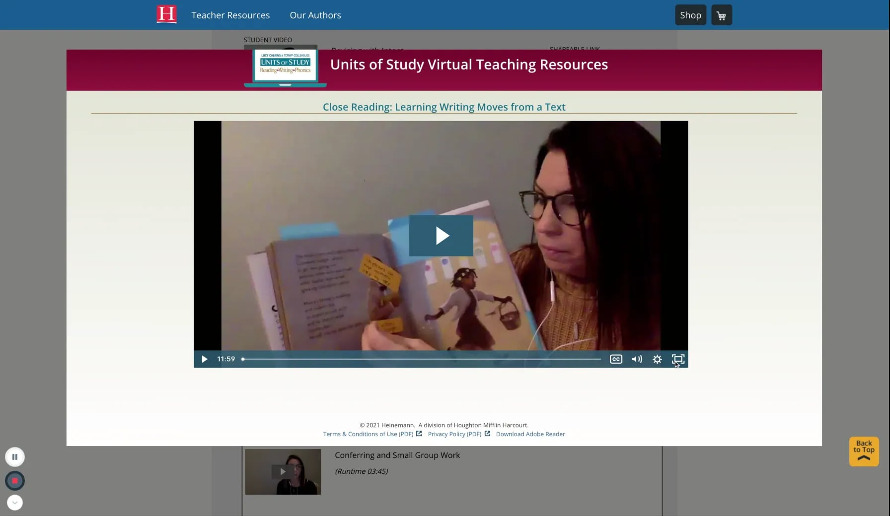 Session 9 - Close Reading: Learning Writing Moves from a Text on Vimeo