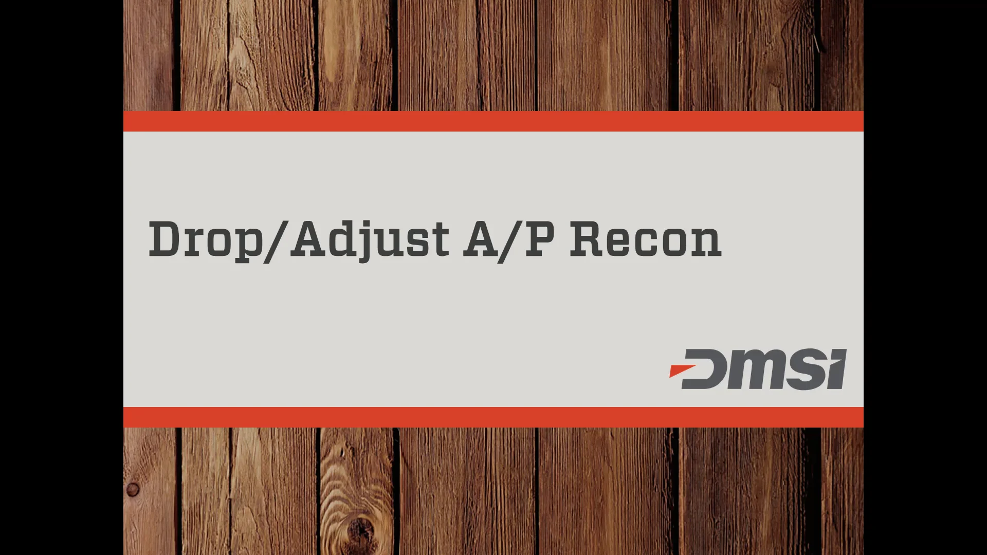 Drop/Adjust AP Recon