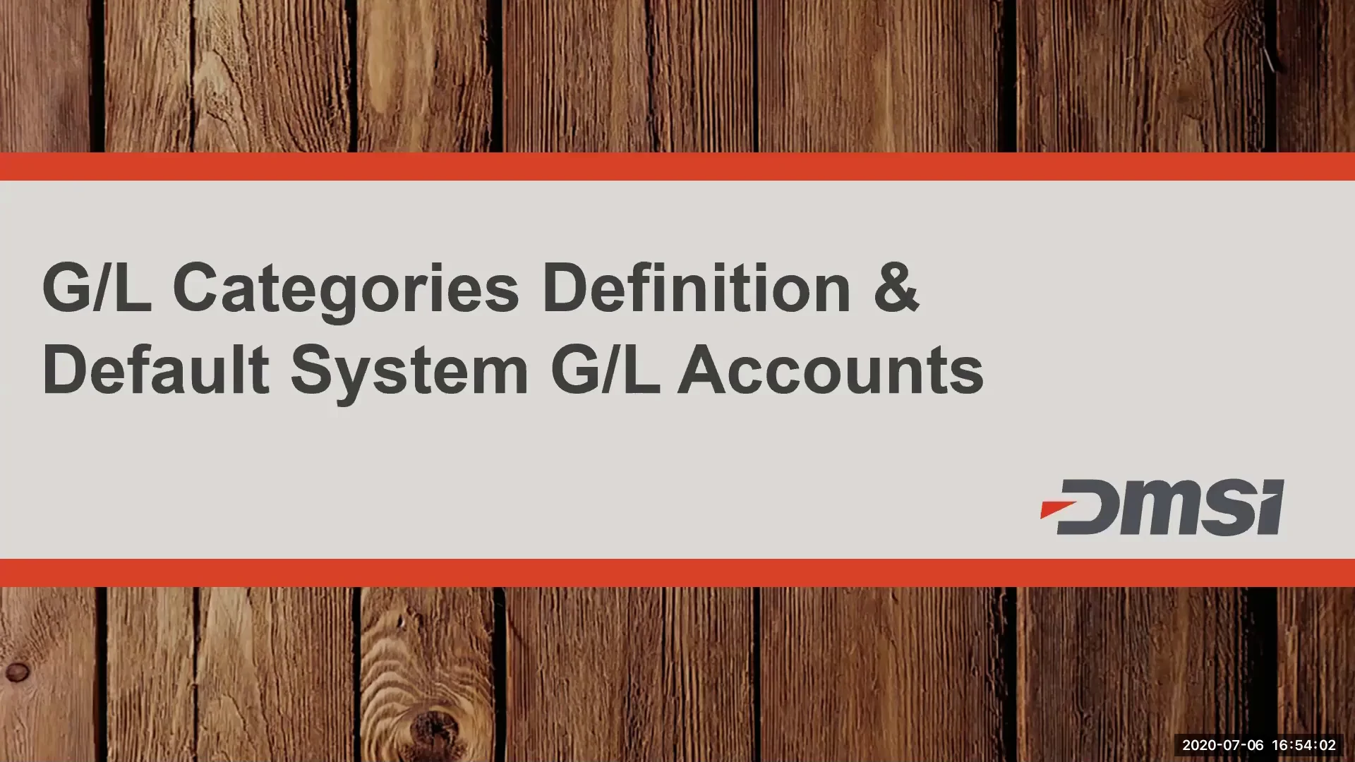 GL Categories Definition and Default System GL Accounts on Vimeo