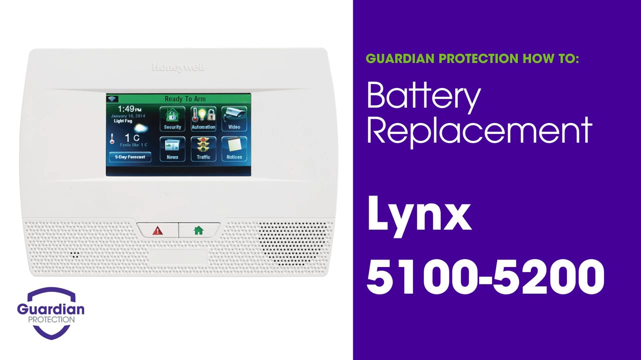 How To Replace the Battery for a Lynx 5100 or Lynx 5200 Security Panel ...