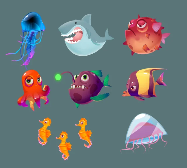 Cartoon Ocean Fish