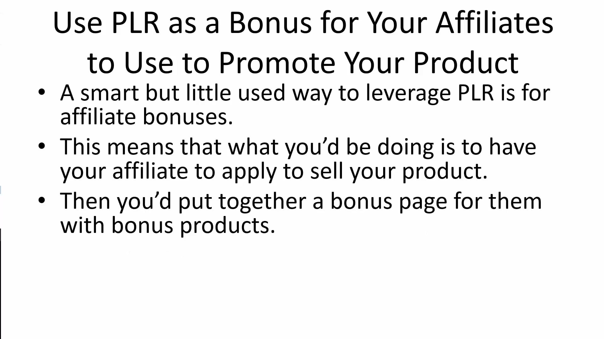 7. PLR Bonus Strategy-Part 2.mp4 on Vimeo