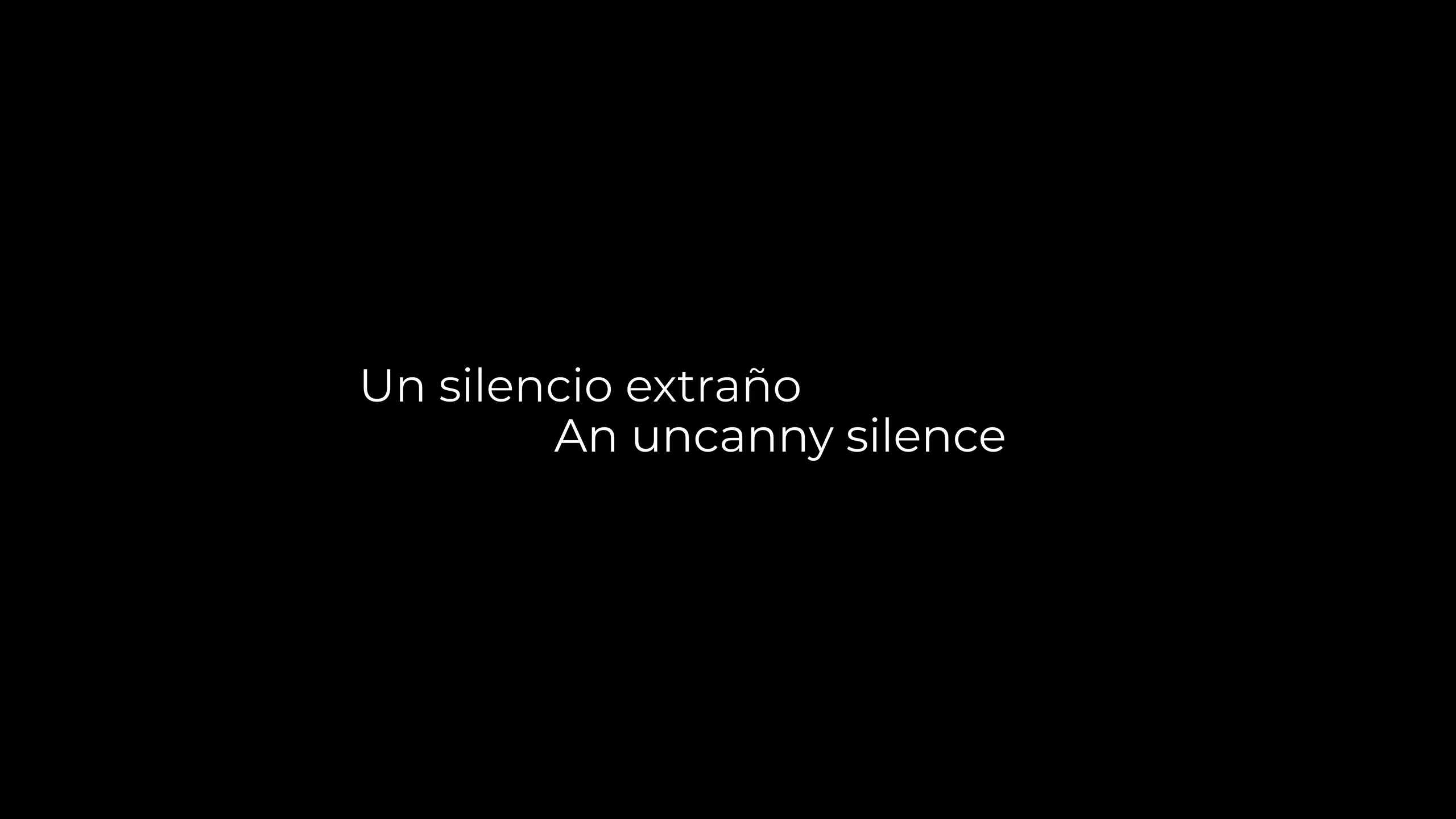 Un silencio Extraño. / An uncanny silence. Trailer on Vimeo