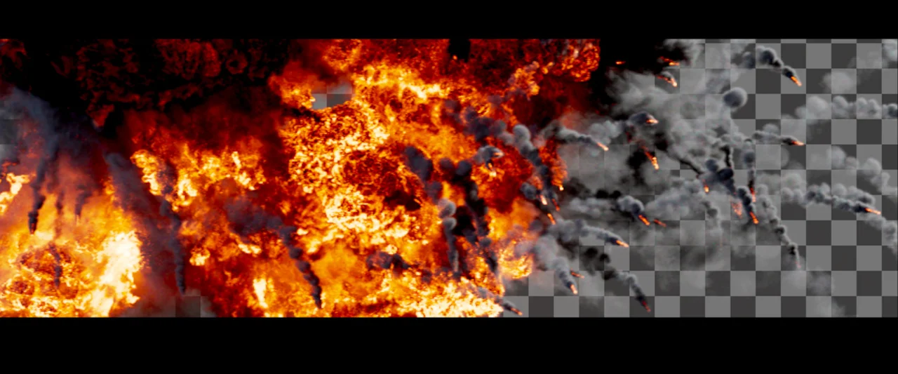 Explosion shading test 3 - Adding an extra scatter layer (contactsheet ...