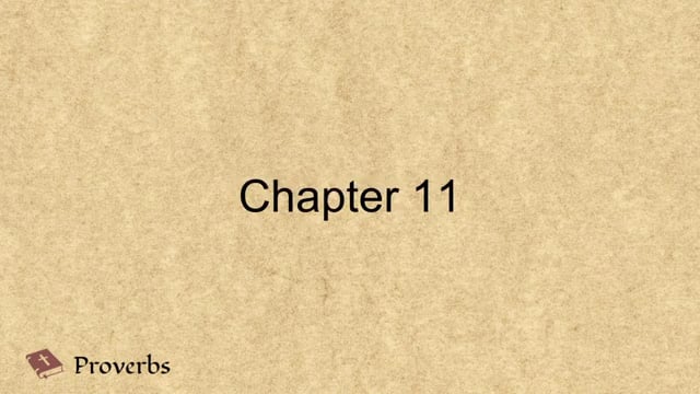 Proverbs Chapter 11 on Vimeo