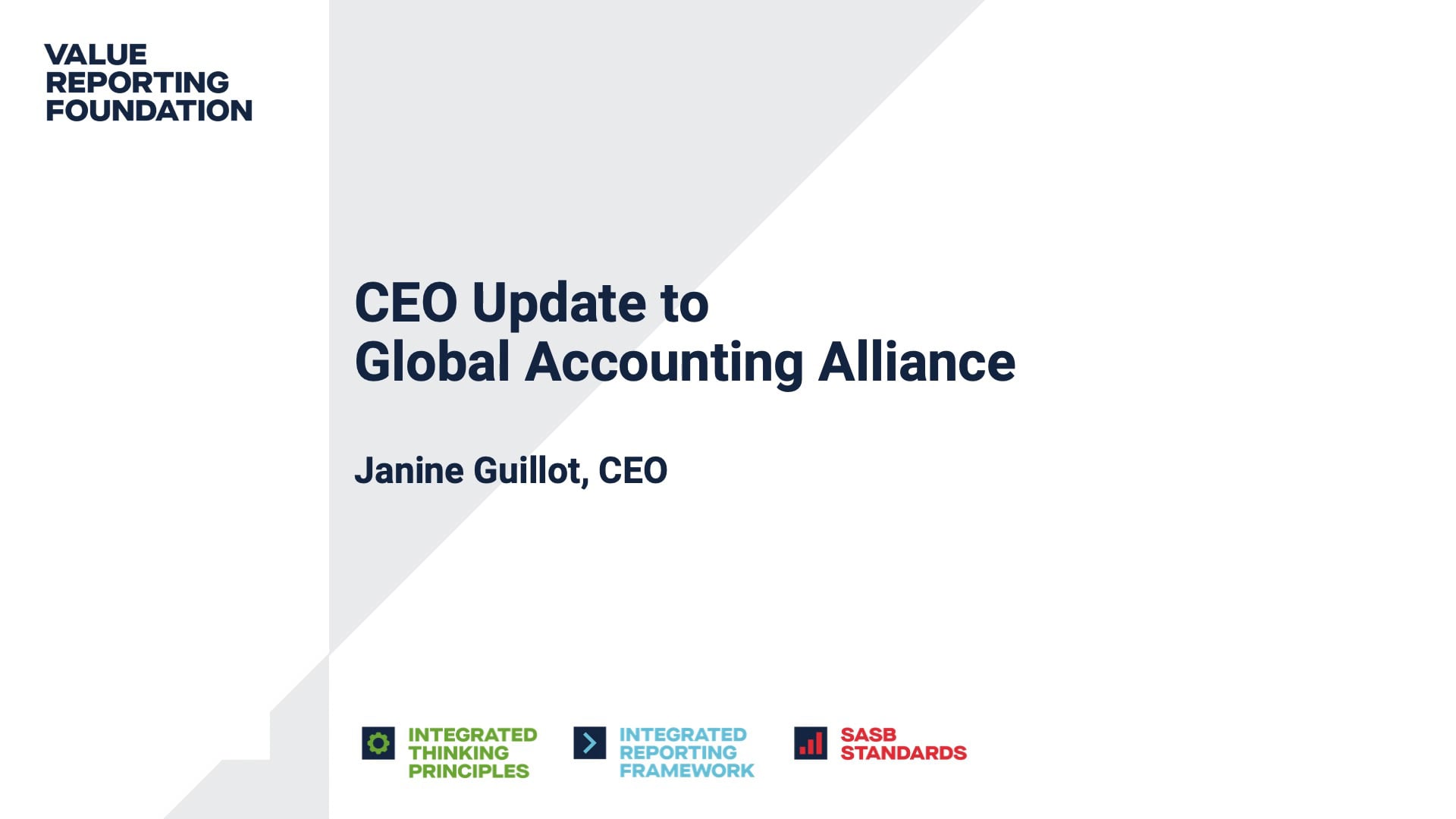 Presentation by Value Reporting Foundation CEO to Global Accounting ...