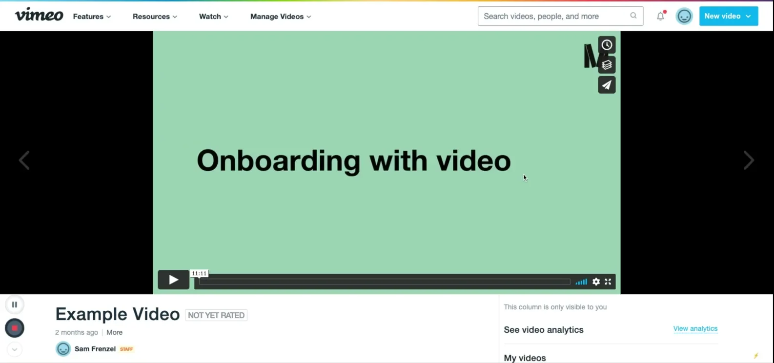 Video Example on Vimeo
