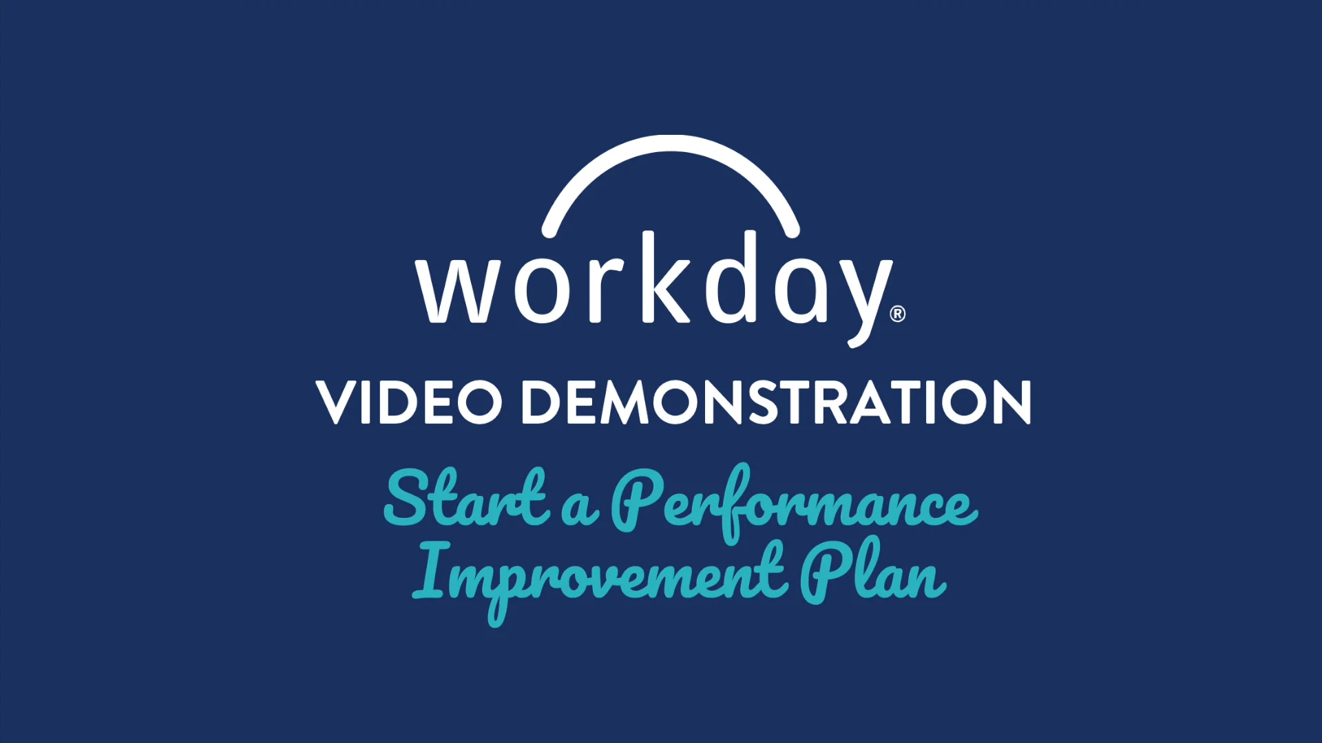 Workday: Start a Performance Improvement Plan