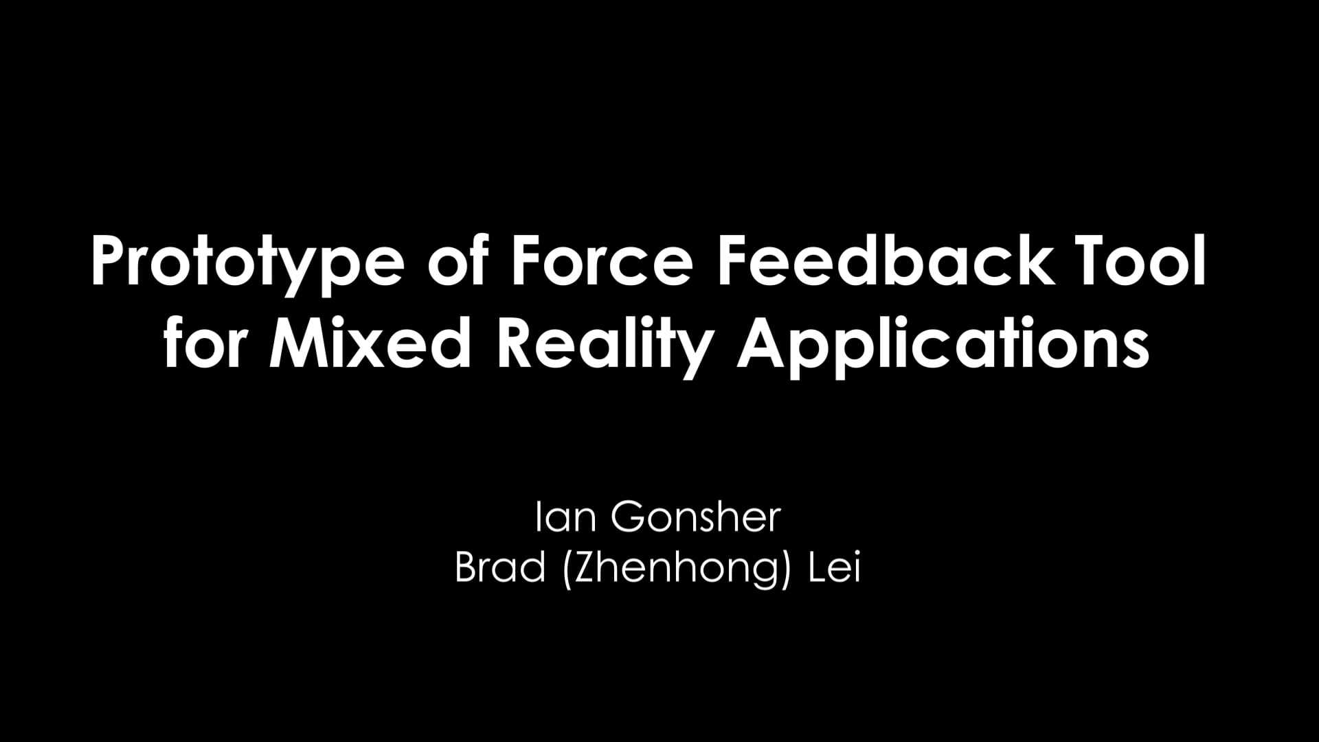 Mixed Reality Tool | Ian Gonsher