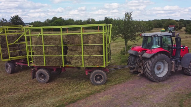 Tractor Hay Bales Harvest - Free video on Pixabay