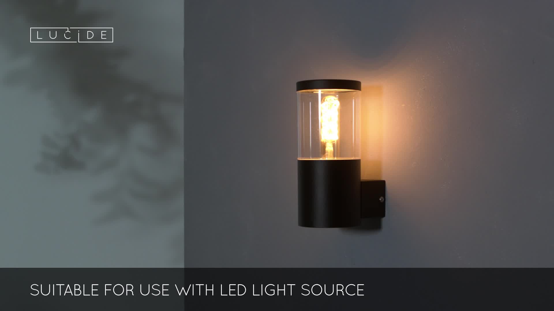 Lucide FEDOR - Wall light Outdoor - 1xE27 - IP44 - Black (14899/01/30 ...