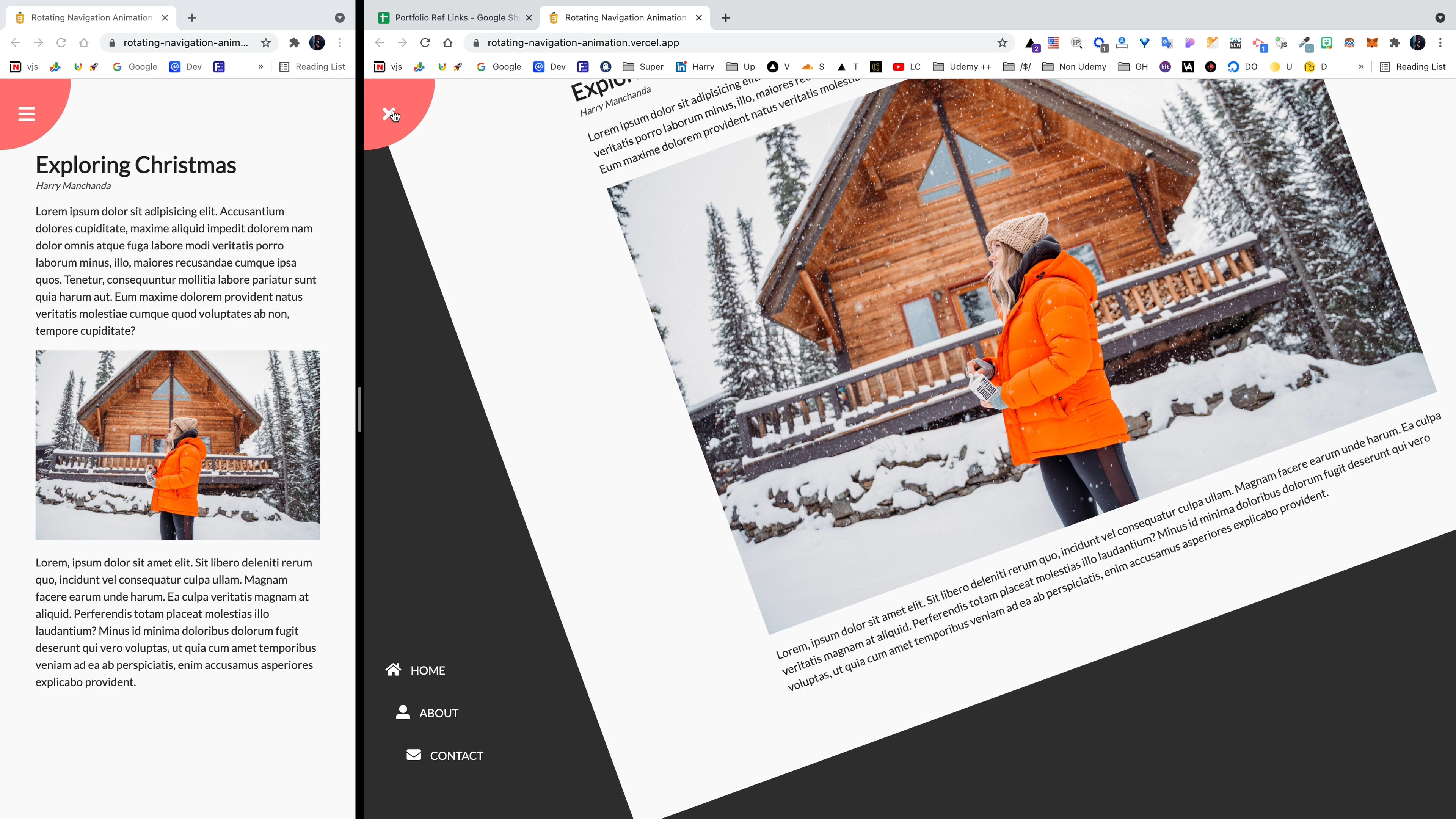 Rotating Navigation Animation App on Vimeo