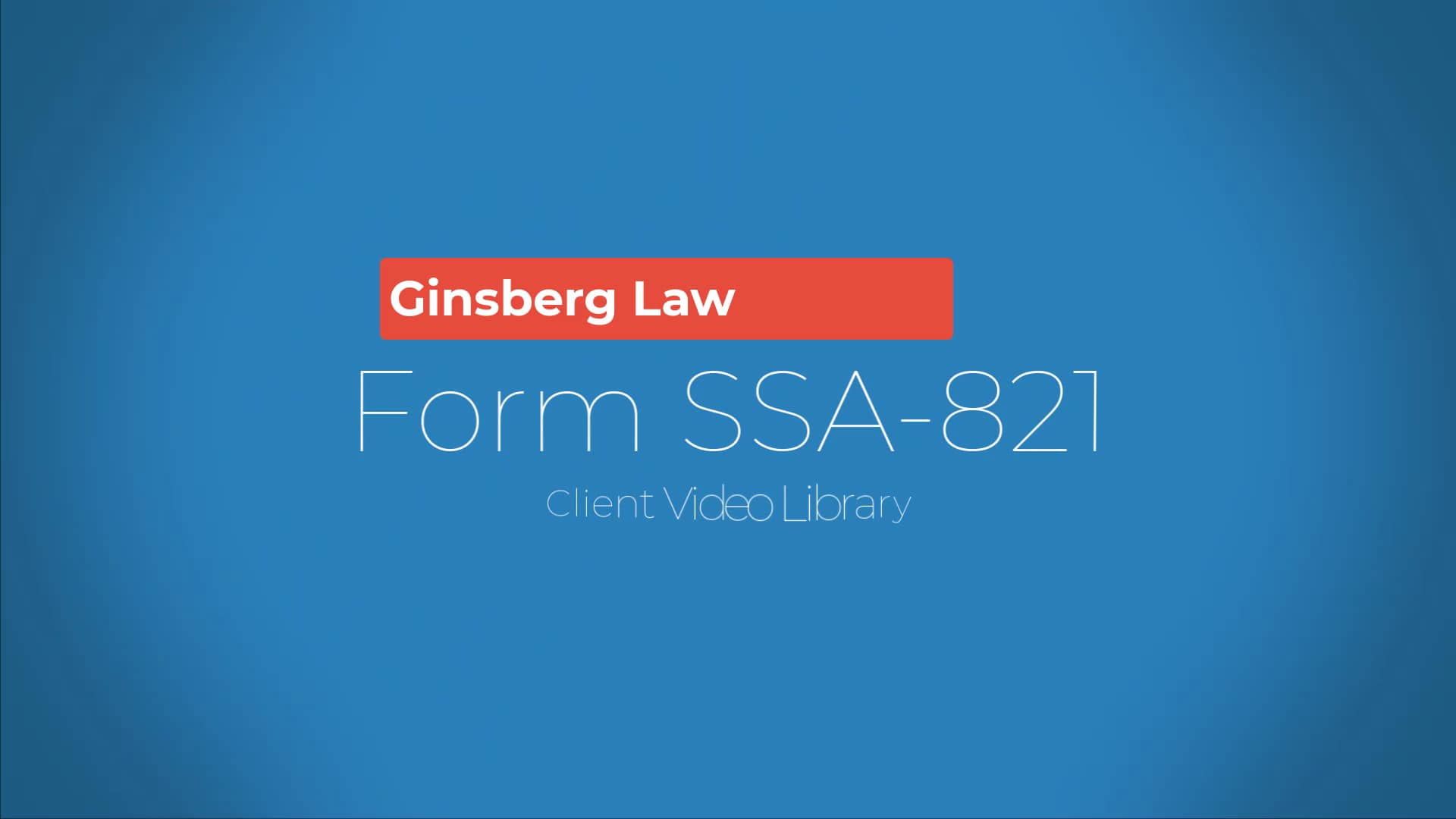 Form SSA-821 - Work Activity Since Alleged Onset Date on Vimeo