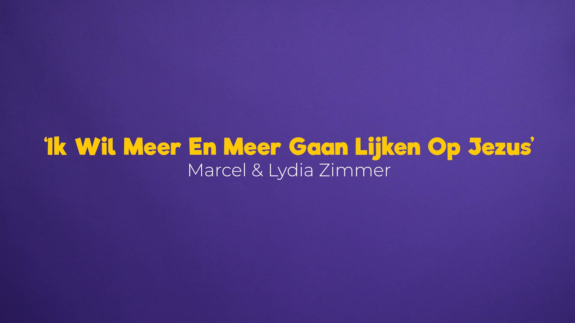 Kerkenpakket - Ik wil meer en meer gaan lijken op Jezus on Vimeo