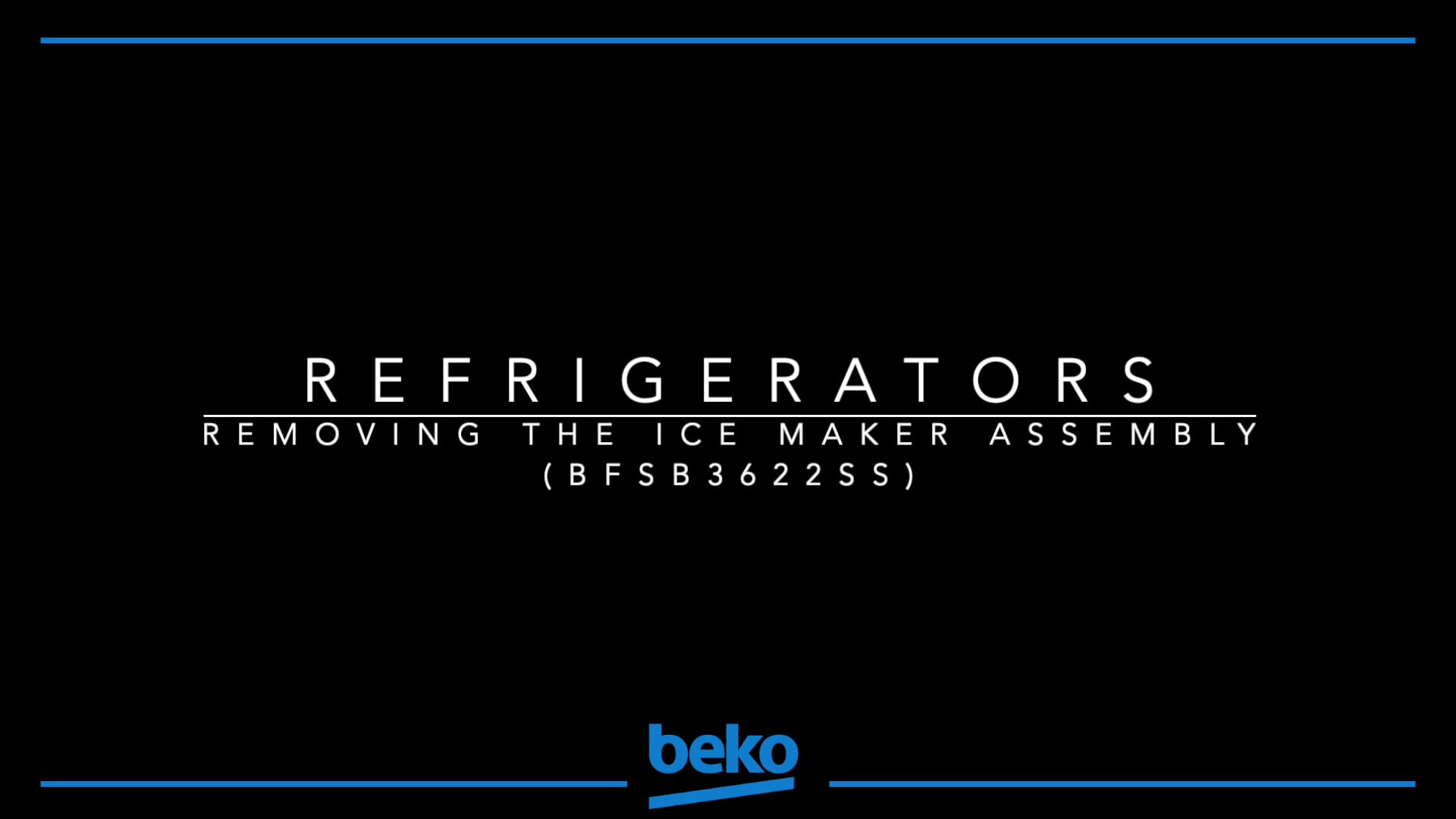 Beko Technical Training Videos - Refrigerators - Removing the Ice Maker ...