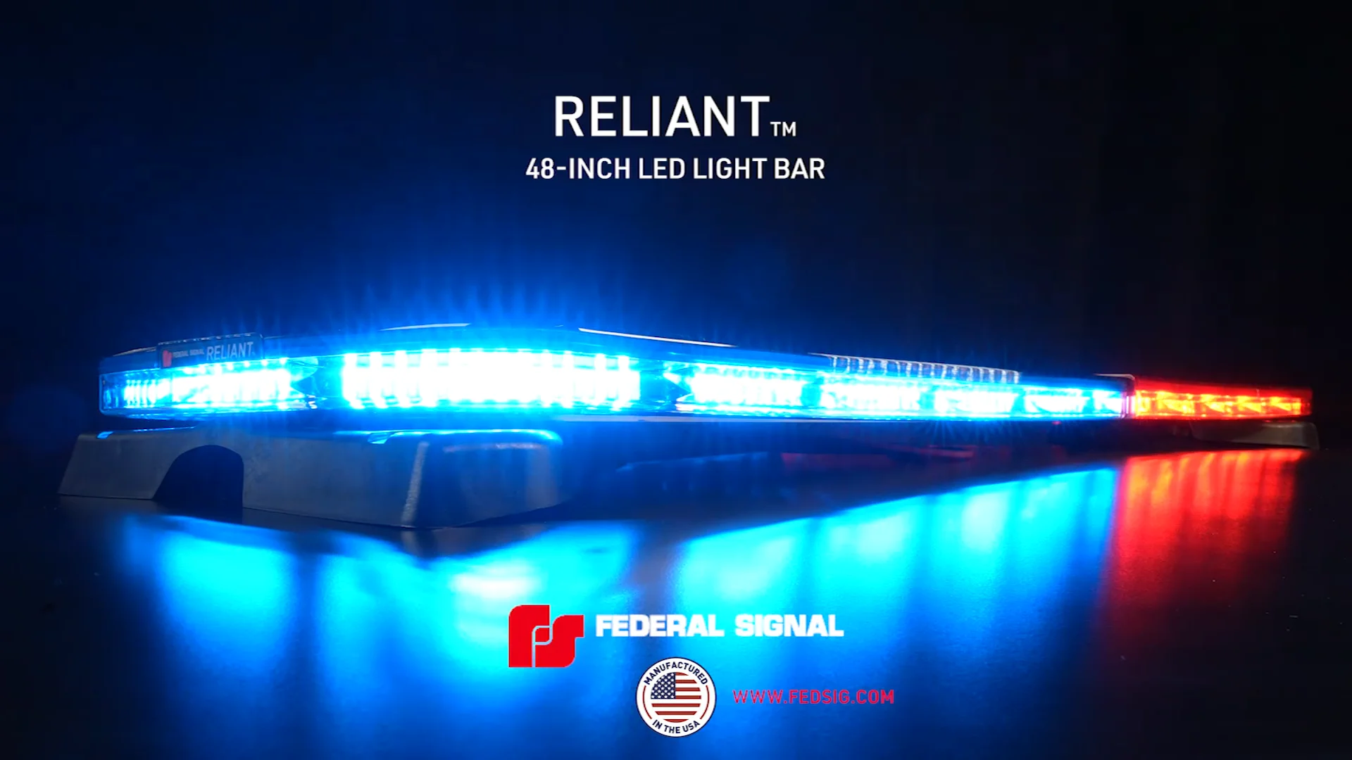 Federal Signal Reliant 48-Inch Light Bar on Vimeo