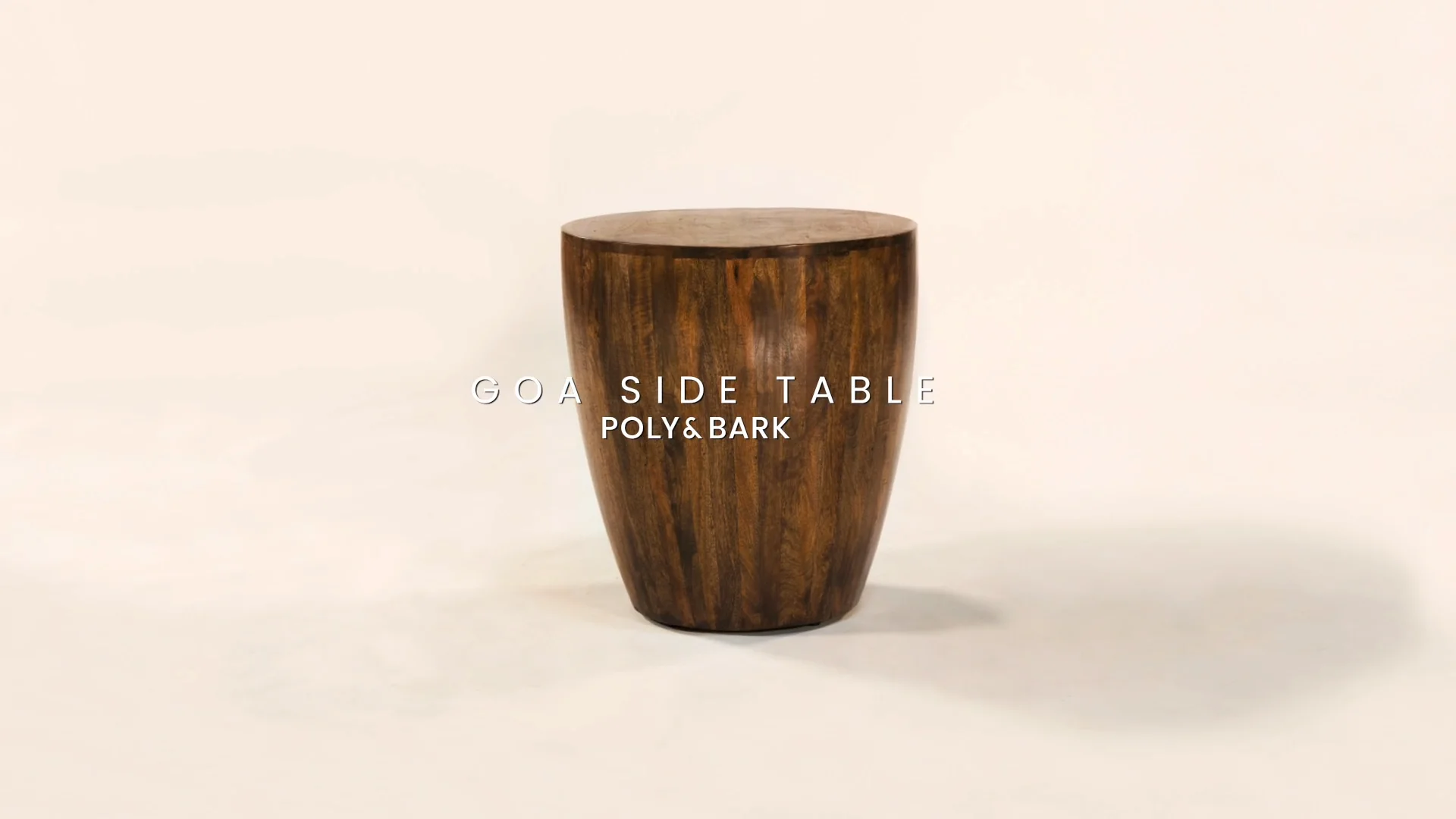 Goa Side Table in Walnut Stained Mango Wood from Poly & Bark on Vimeo