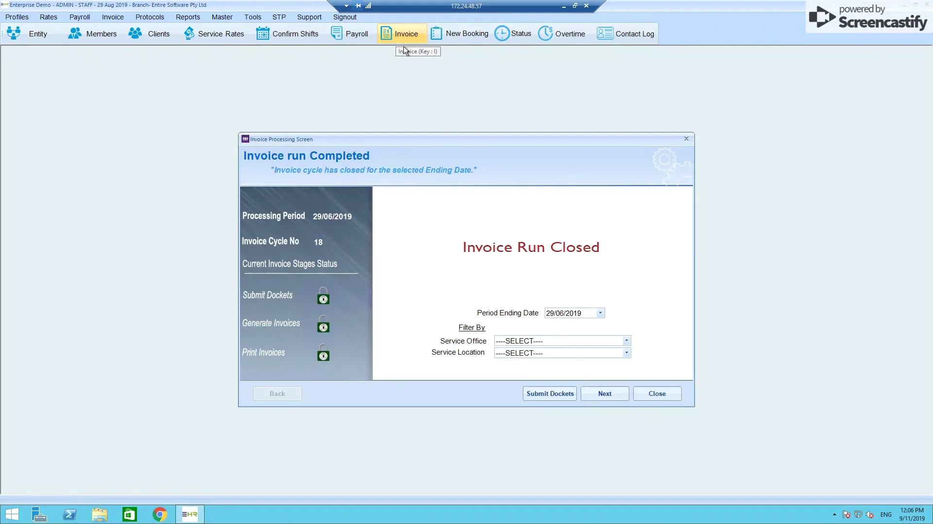 Invoice Generation Demonstration on Vimeo