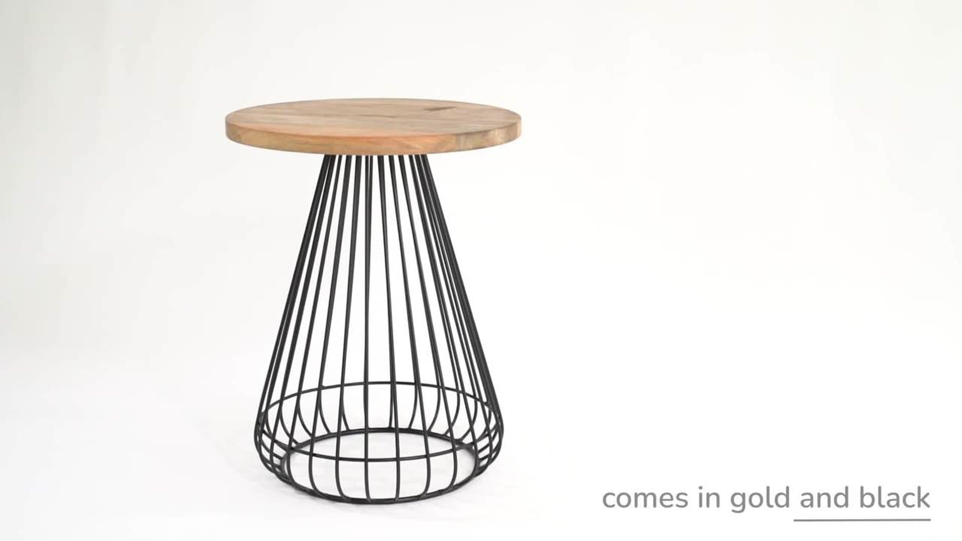 Melody Designer Cage Table - Industrial - Side Tables And End Tables ...