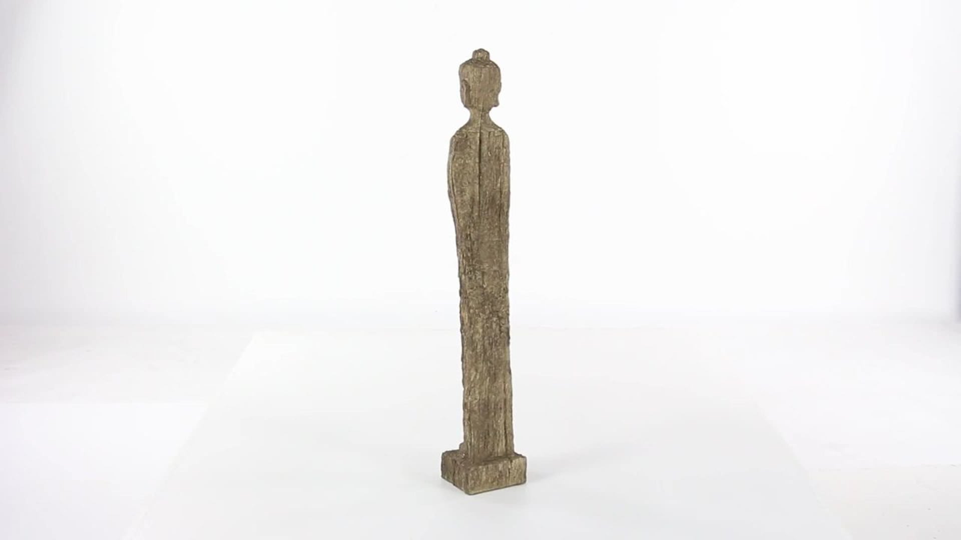 Eclectic Beige Polystone Sculpture 44669, 5" x 4" x 32" - Asian ...