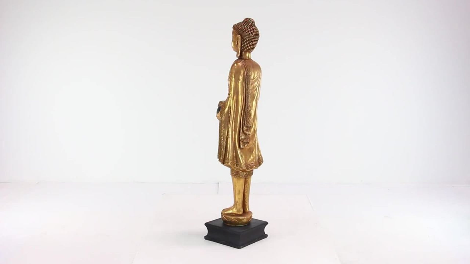 Eclectic Gold Polystone Sculpture 44793 - Asian - Decorative Objects ...