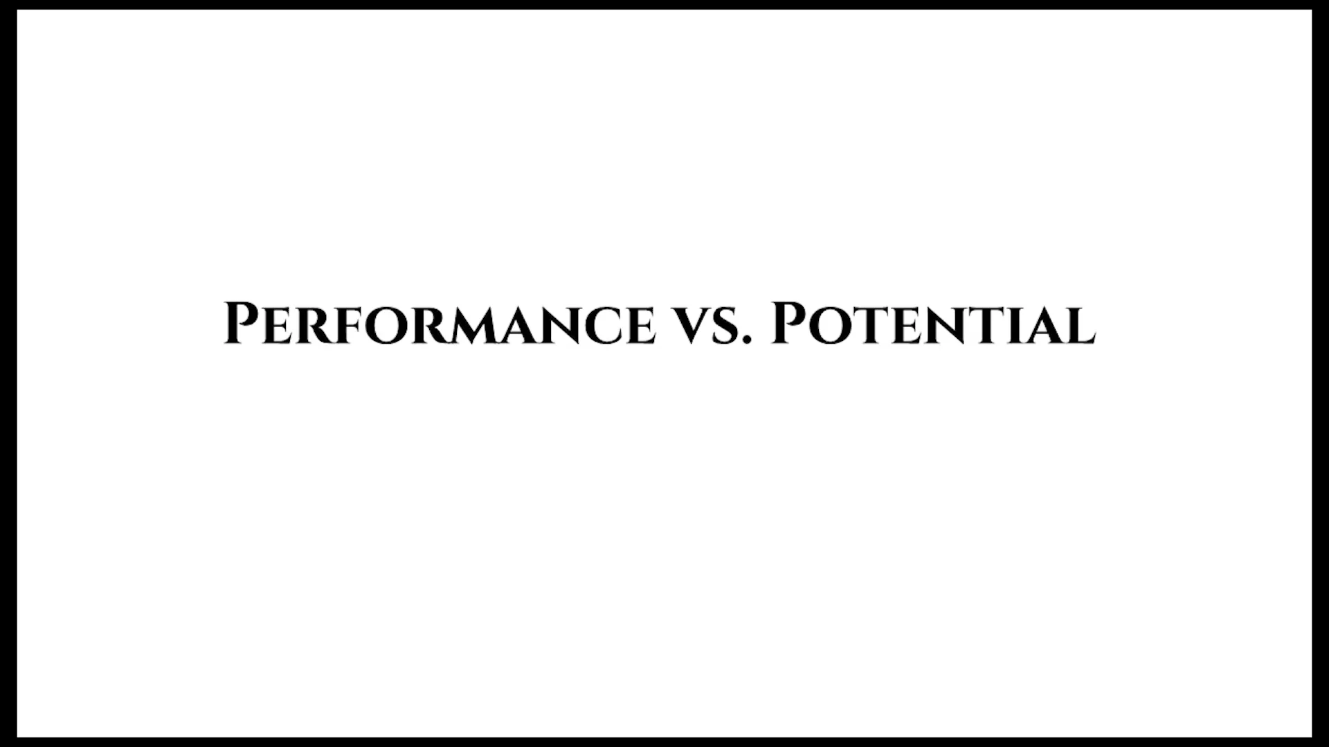 Performance vs. Potential on Vimeo