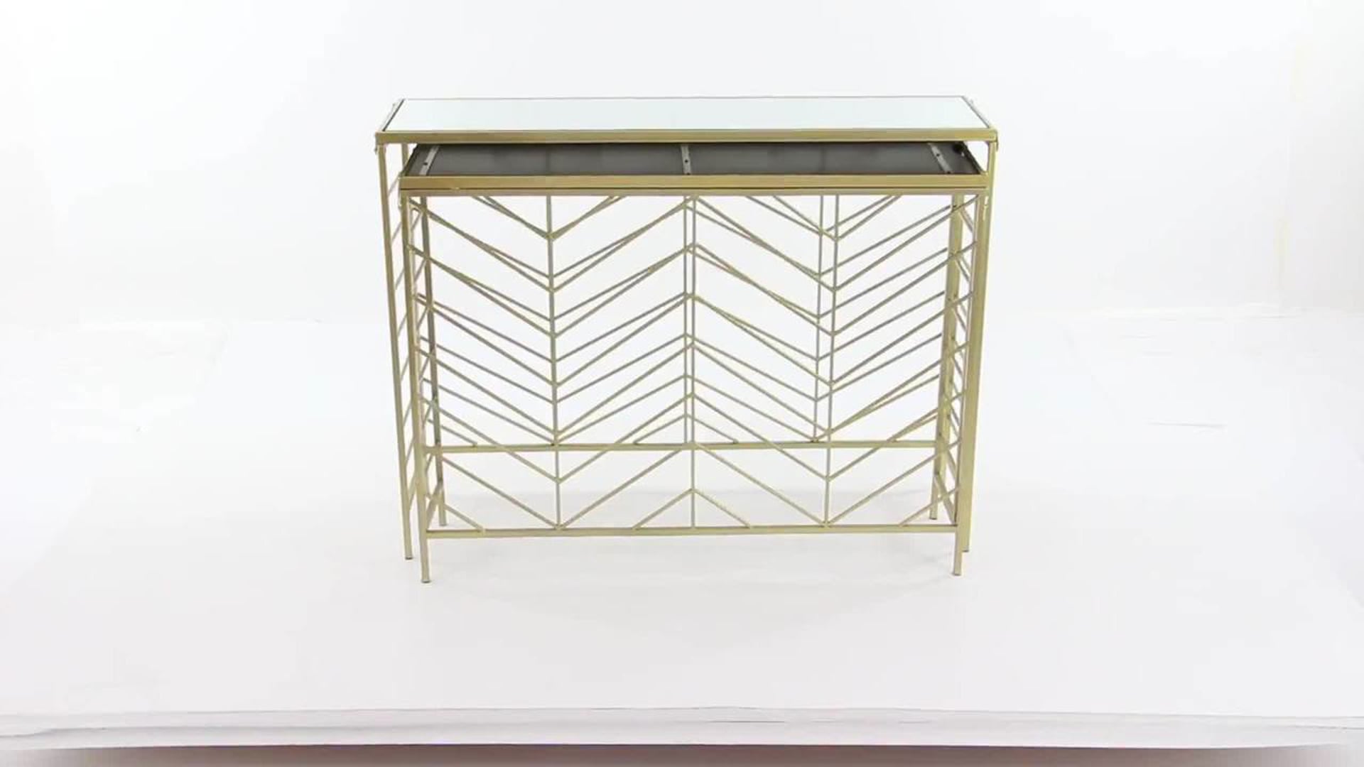 Contemporary Gold Metal Console Table 65498 - Contemporary - Console ...