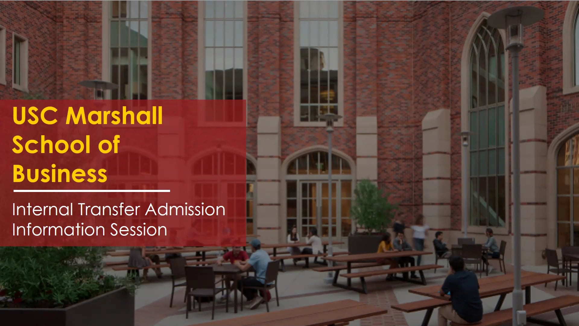 USC Marshall School of Business - Internal Transfer Admission ...