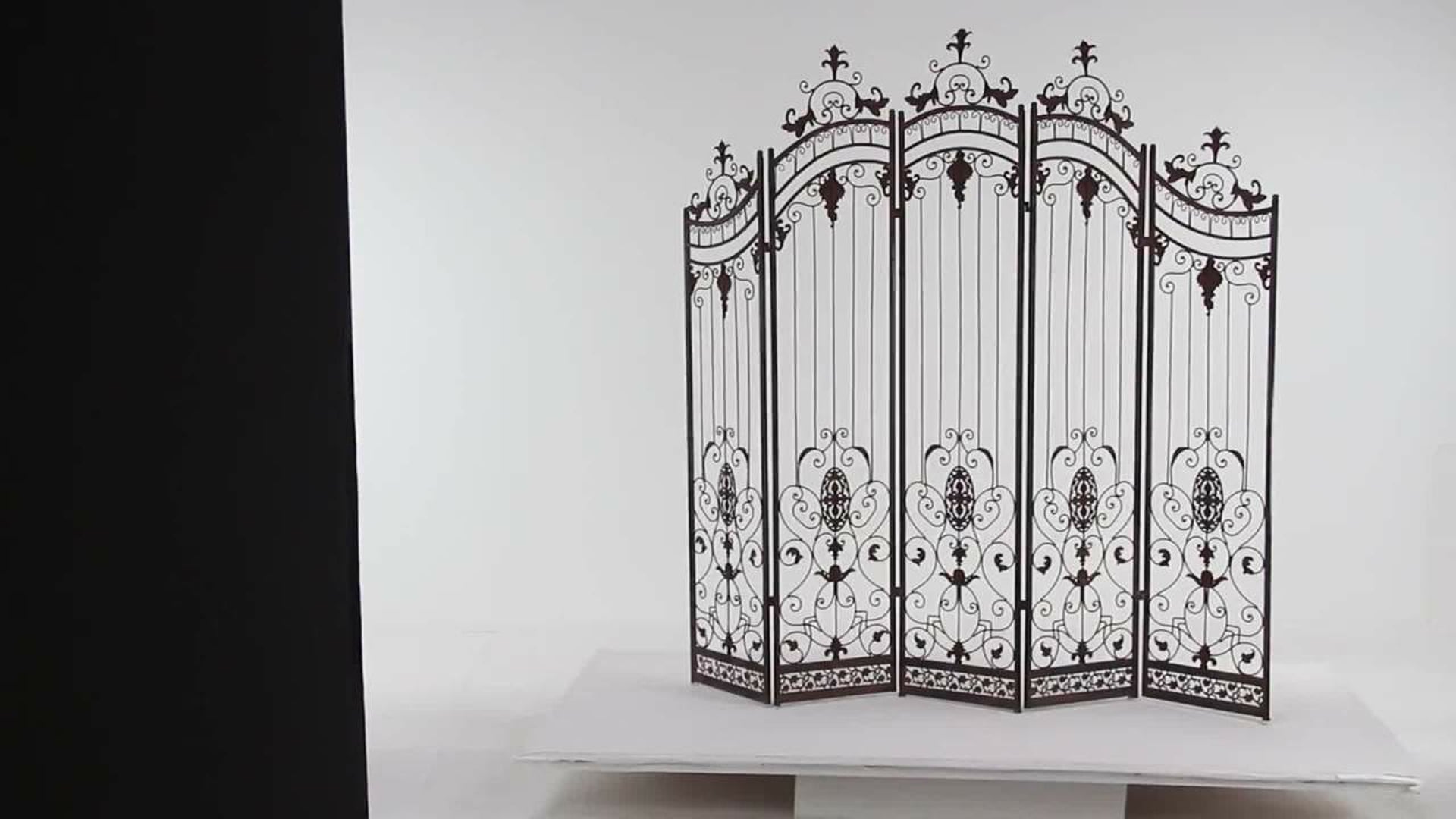 Eclectic Bronze Metal Room Divider Screen 71388 - Mediterranean ...