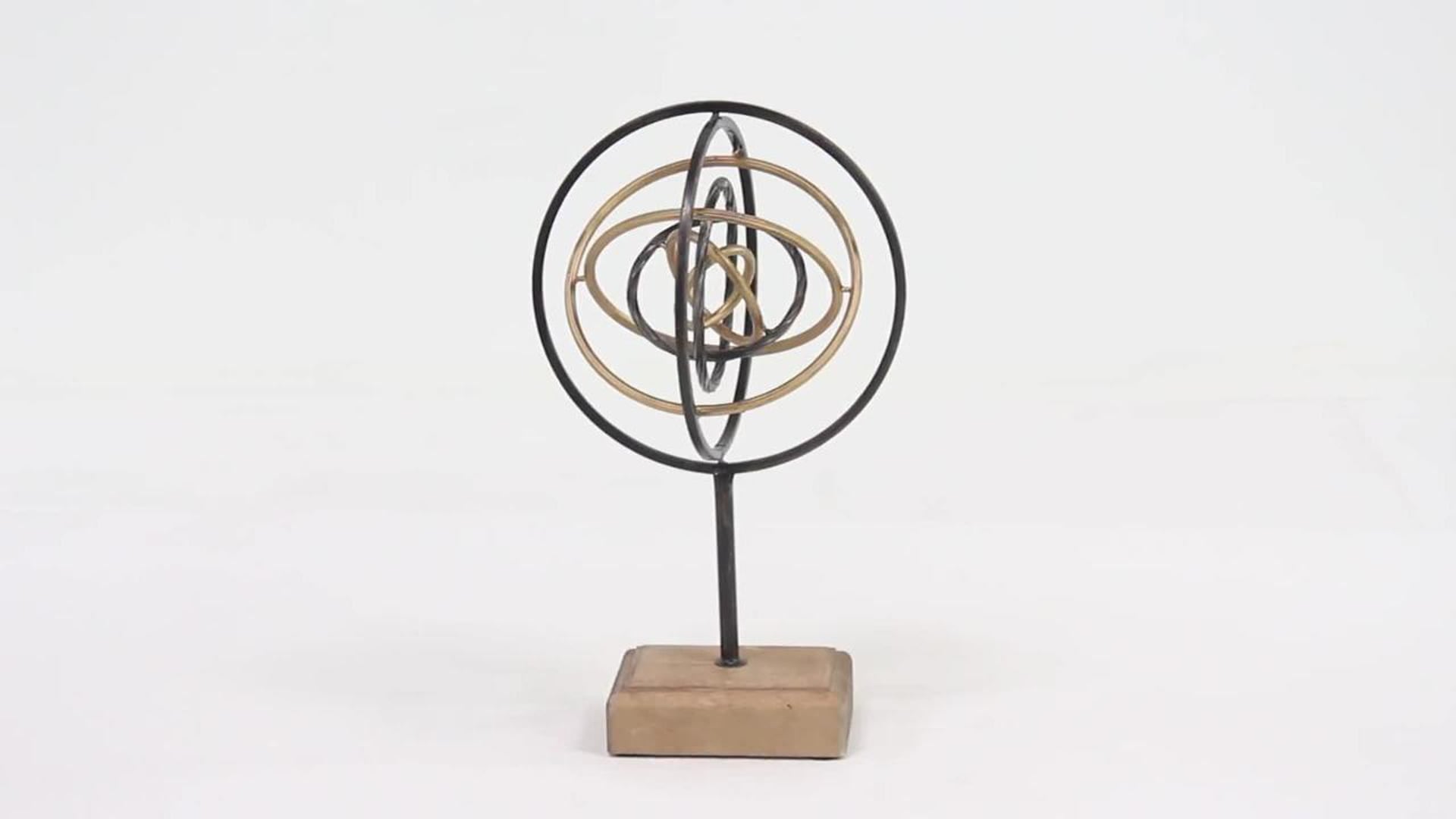 Black Metal Armillary Compass Sculpture 10" x 8" x 19" 84241 ...