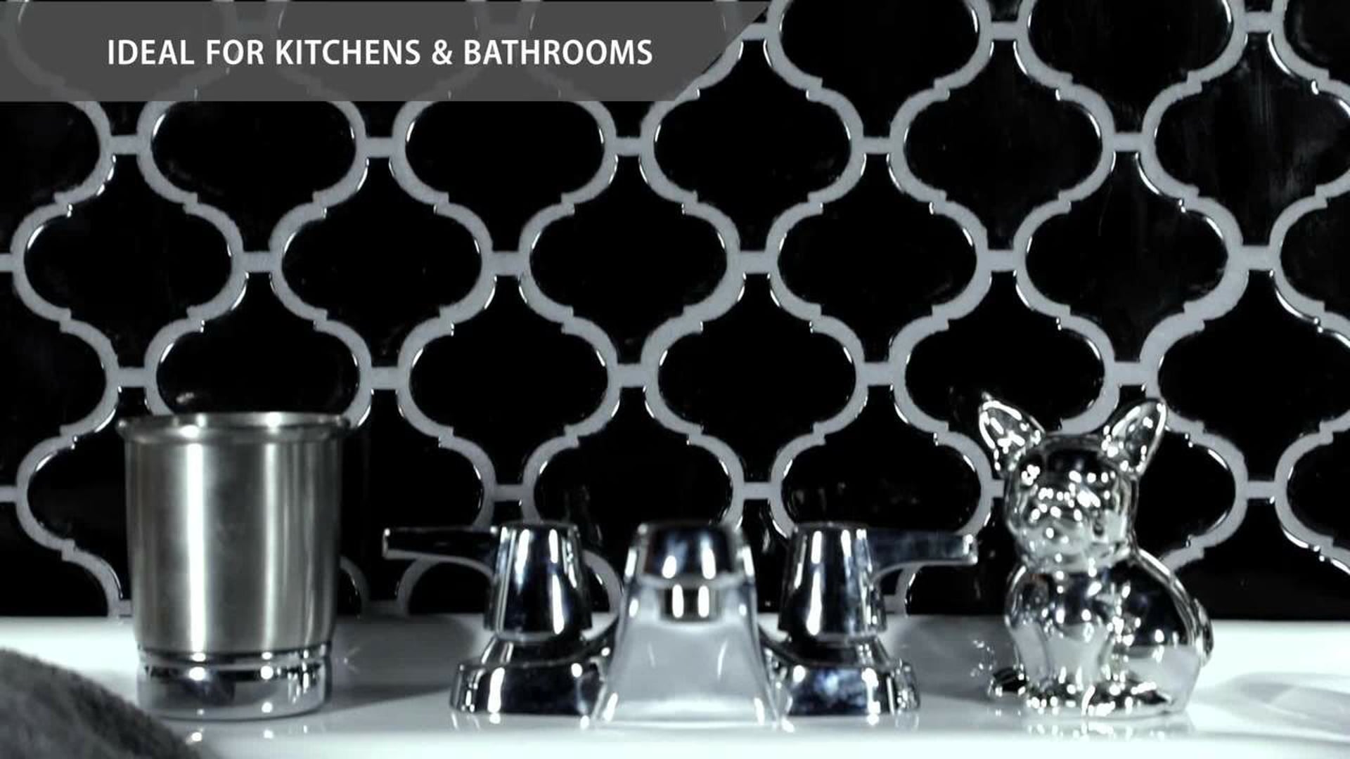 Metro Lantern Porcelain Mosaic Floor and Wall Tile - Mediterranean ...