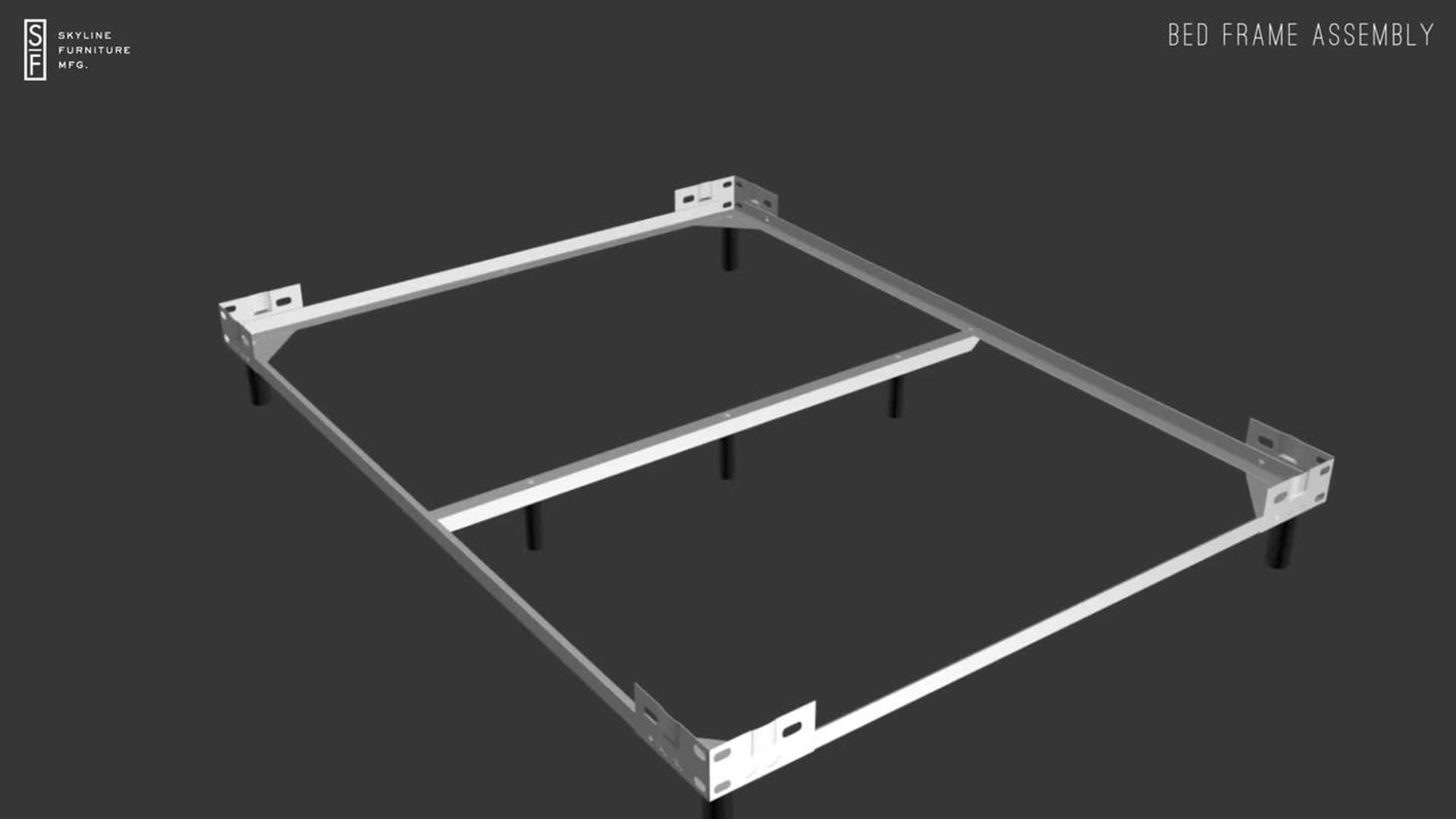 Taylor Nail Button High Arch Notched Bed, Velvet White, Twin ...