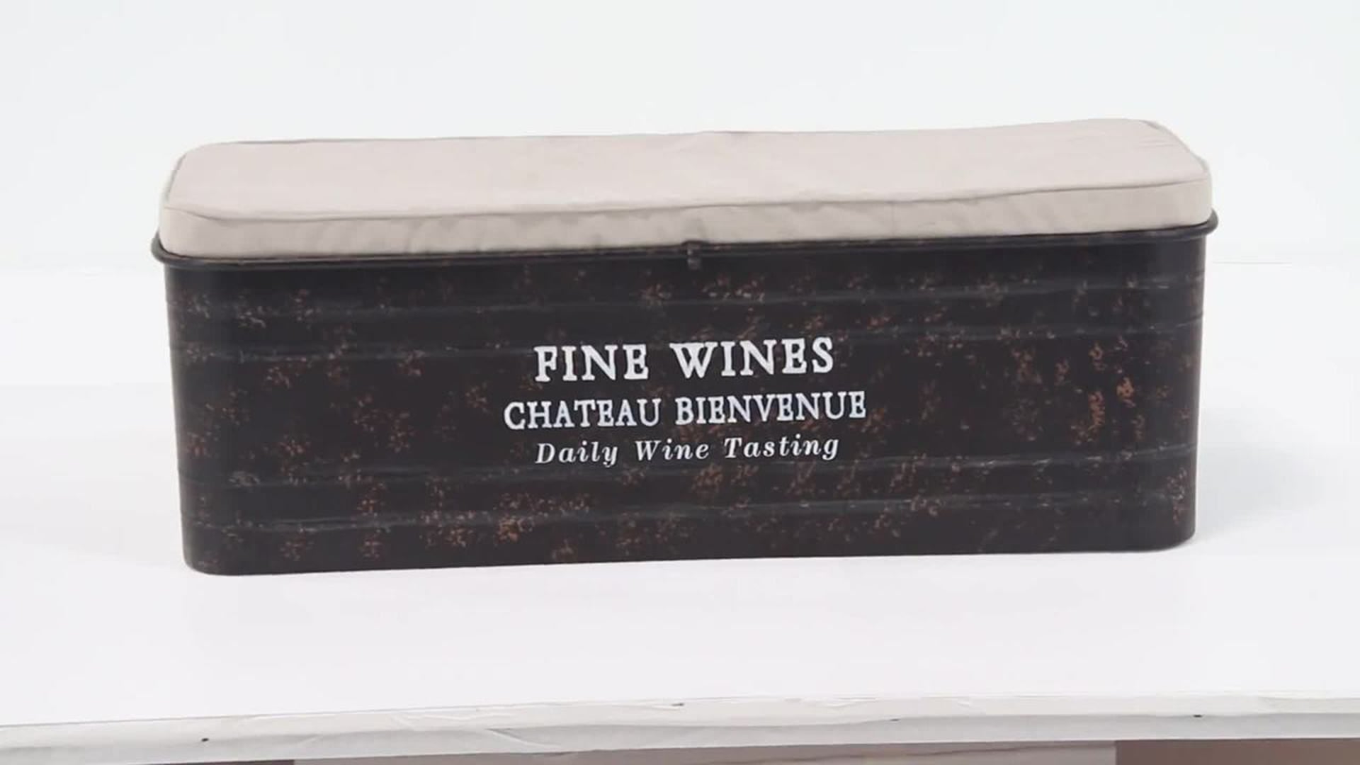 Industrial Brown Metal Storage Bench 93712 - Industrial - Accent And ...