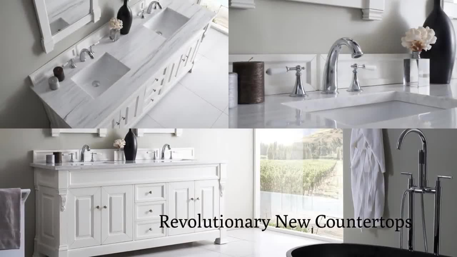 Chicago 60" Single Vanity Whitewashed Walnut - Contemporary - Bathroom ...