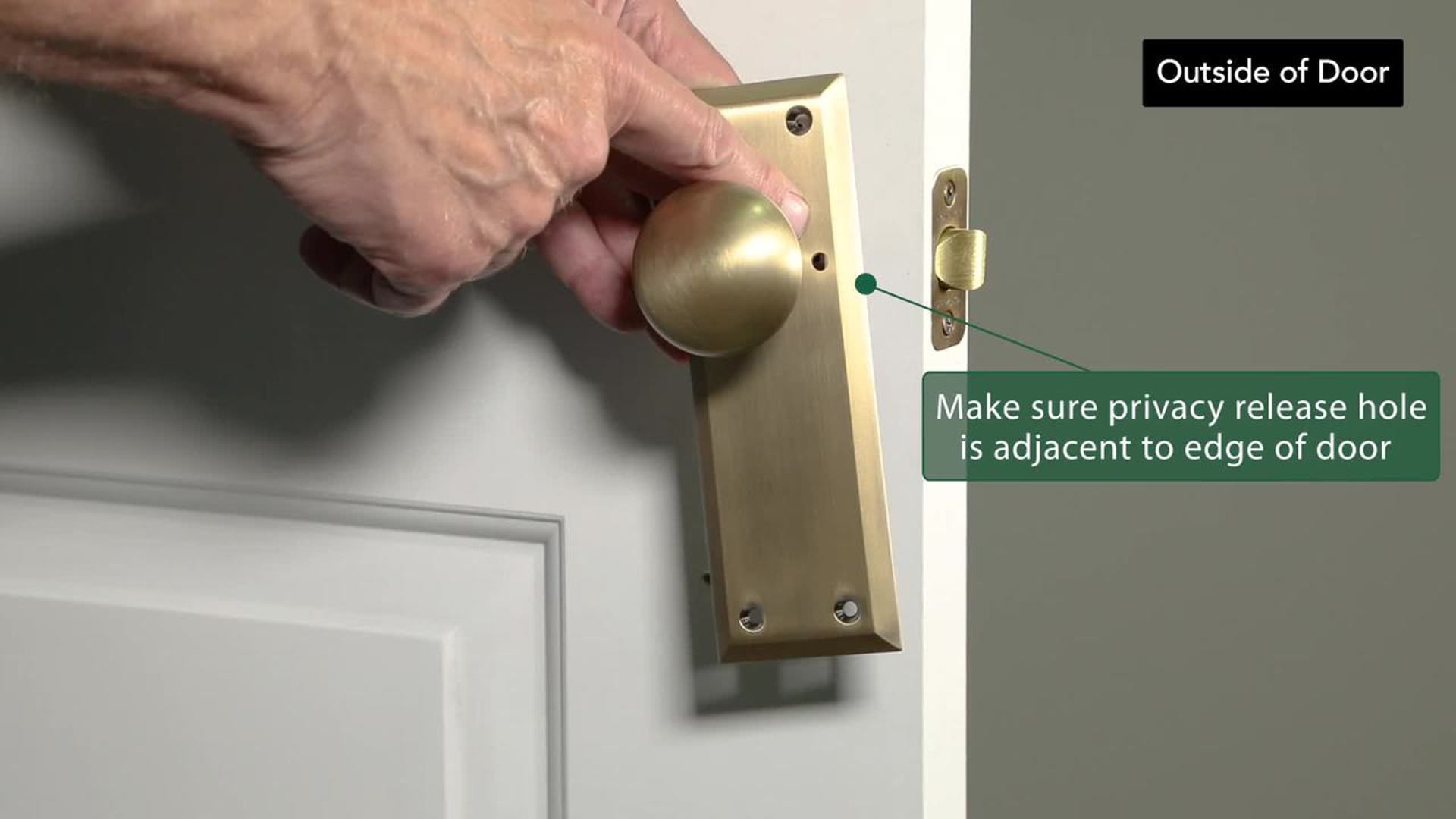 New York Plate Passage Craftsman Knob, Antique Brass, Backset Size: 2. ...