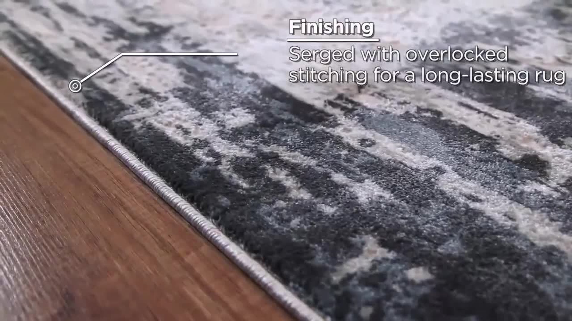 Abani Vista VST130B Distressed Blue Gray Area Rug, 7'9" x 10'2 ...