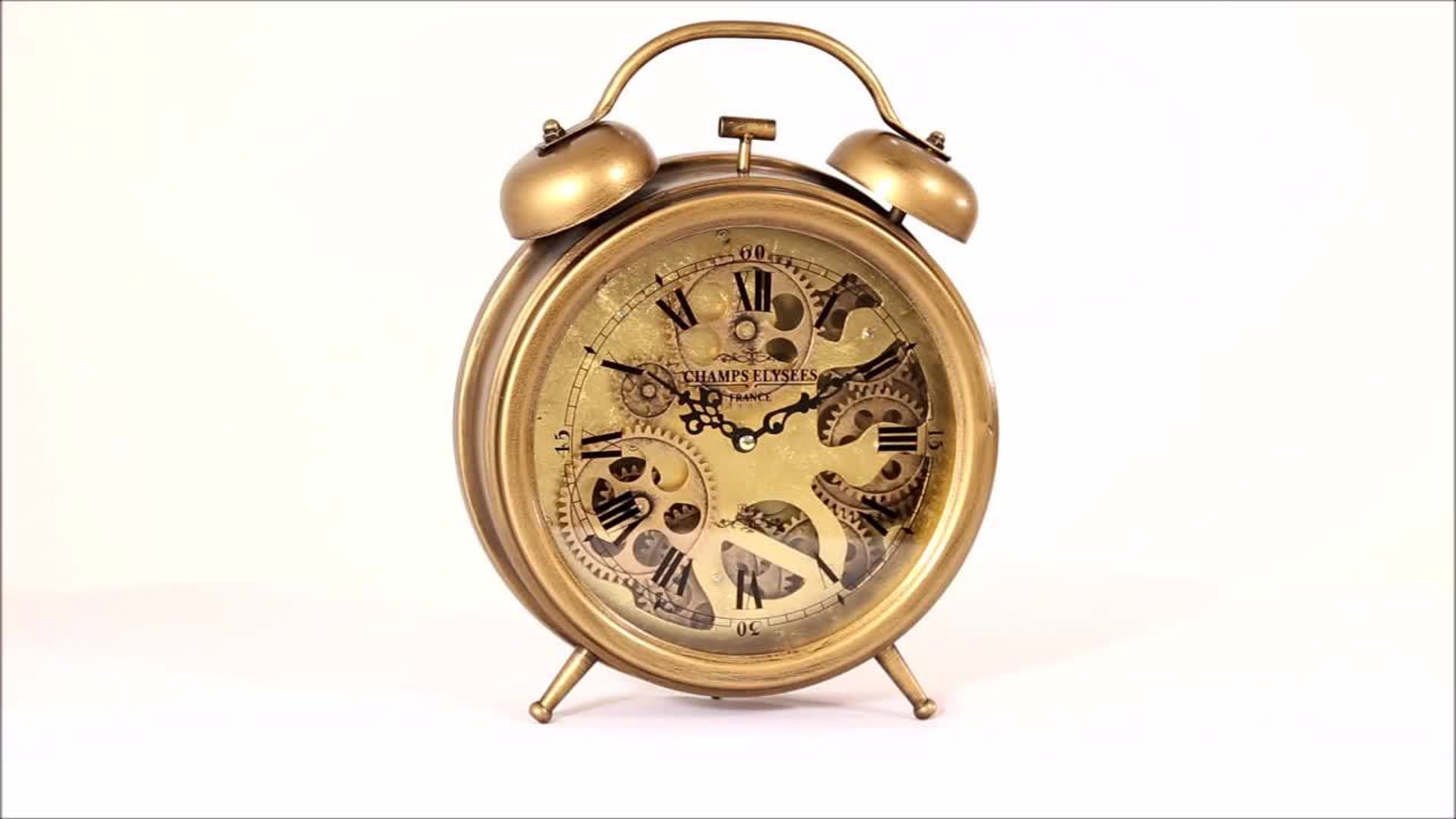 Brass Gears Table Top Clock - Midcentury - Desk And Mantel Clocks - by ...