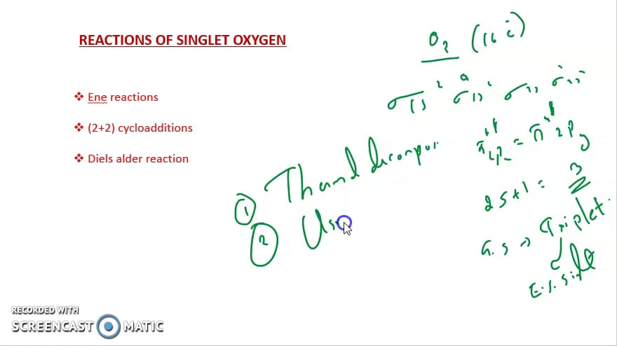 reactions of singlet oxygen 1 on Vimeo