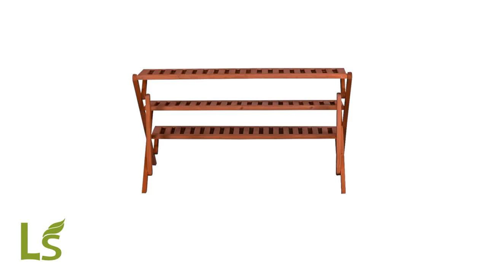 3-Tier Wooden Step Plant Stand - Traditional - Planter Hardware And ...