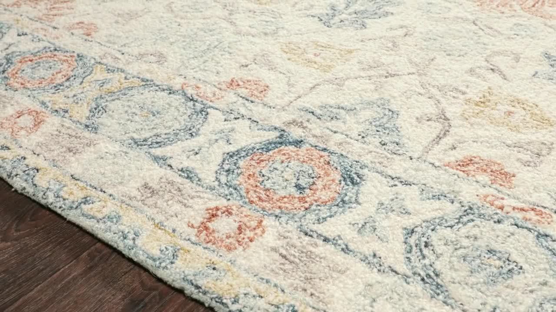 Hooked Wool Pile Norabel NOR-01 Ivory/Multi Area Rug by Loloi, 5'-0" X ...