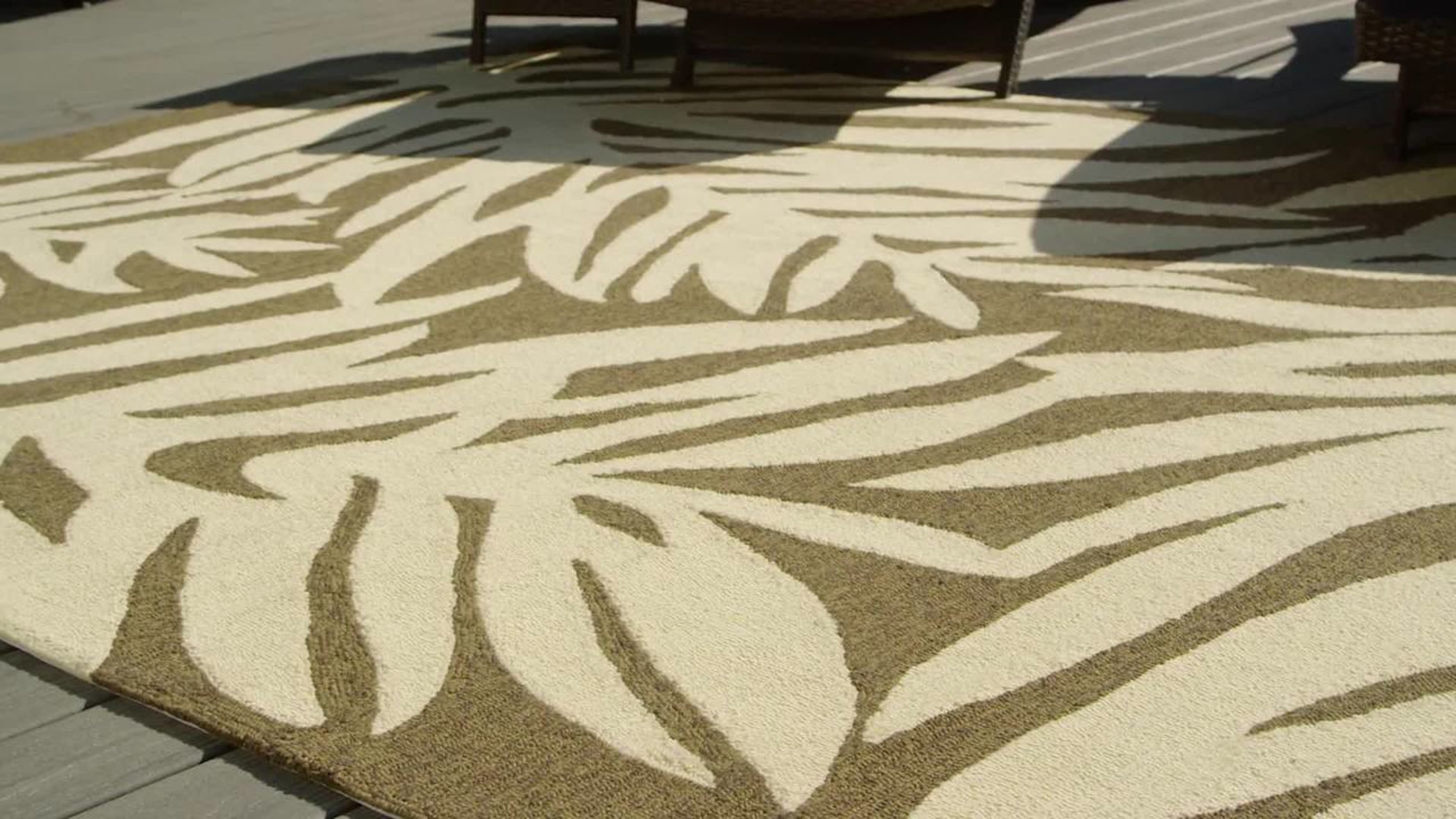 Couristan Monaco Tropical Palms Indoor/Outdoor Area Rug, 5'3"x7'6 ...