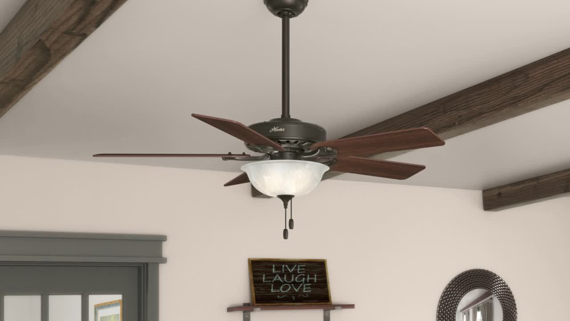 Hunter Fan Company Pro's Best 5-Minute Fan New Bronze Ceiling Fan W ...