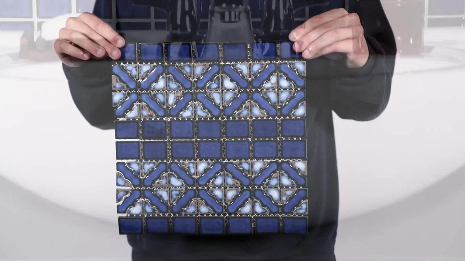 Tower Cobalt Delta Porcelain Floor and Wall Tile - Mediterranean ...