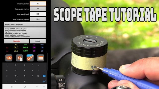 Scope Tape Tutorial (Old video, but uploaded here for easy finding ...