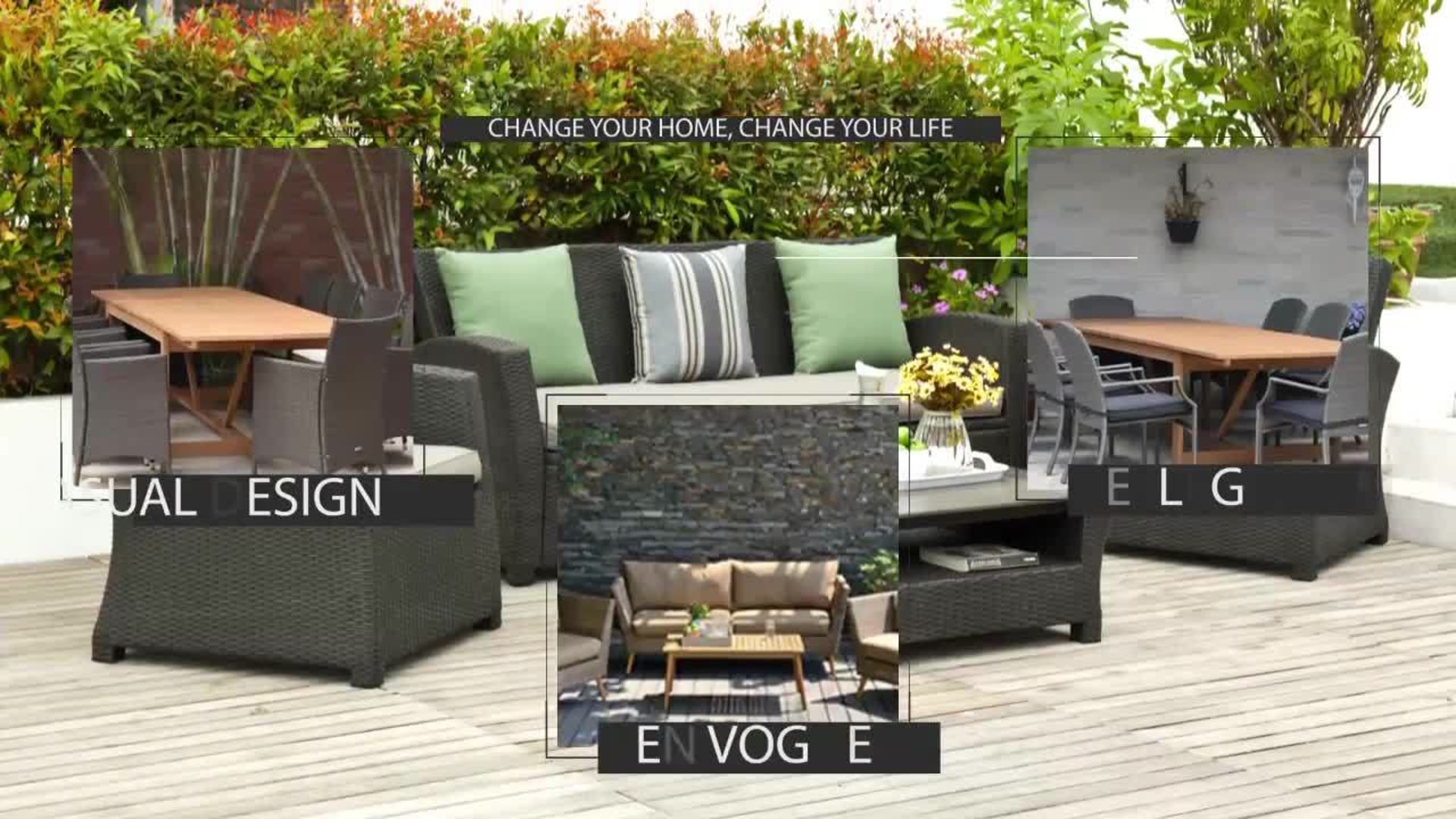 Atlantic Amsterdam 9-Piece Rectangular Patio Dining Set - Beach Style ...