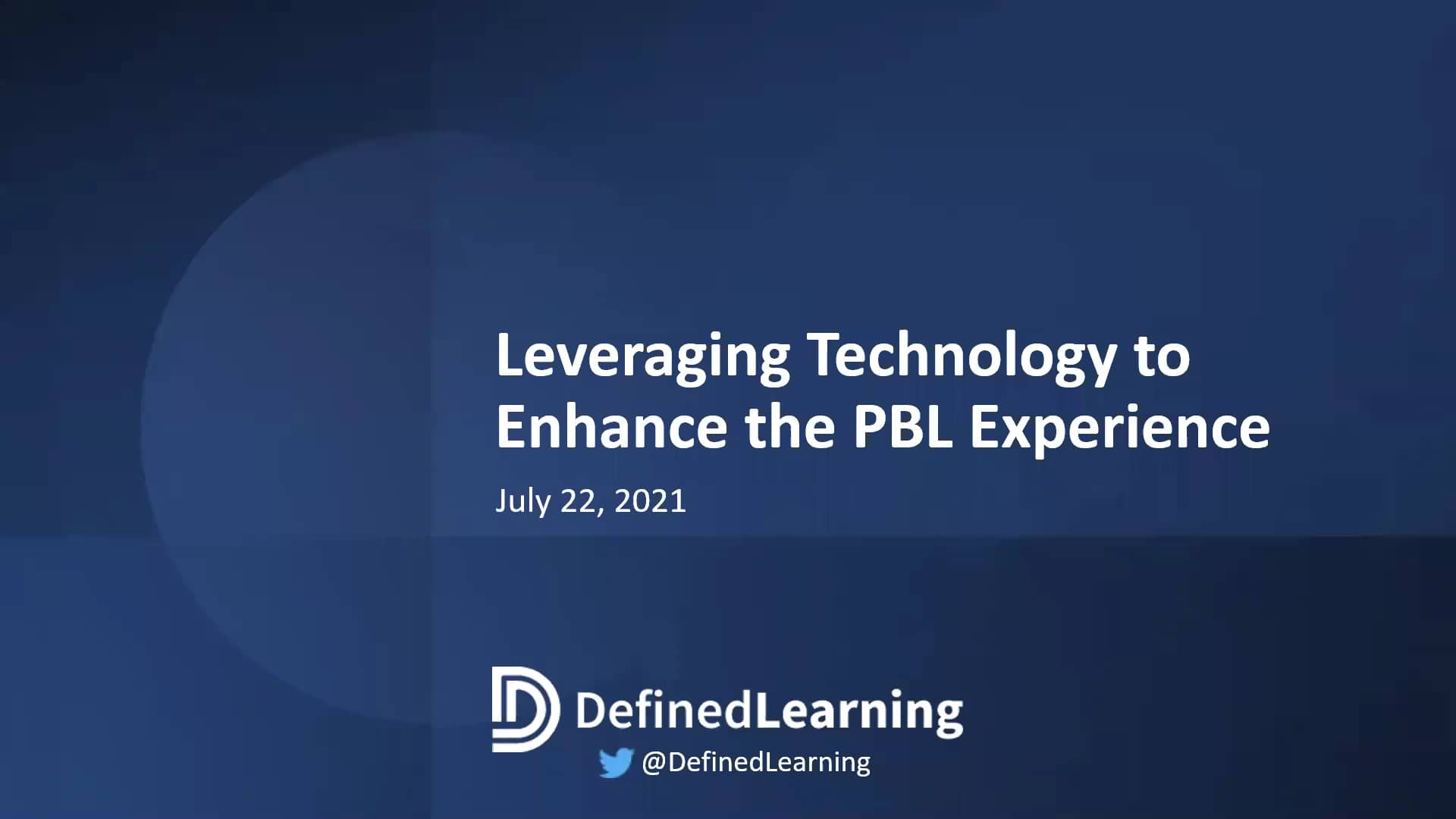 Leveraging Technology to Enhance the PBL Experience on Vimeo