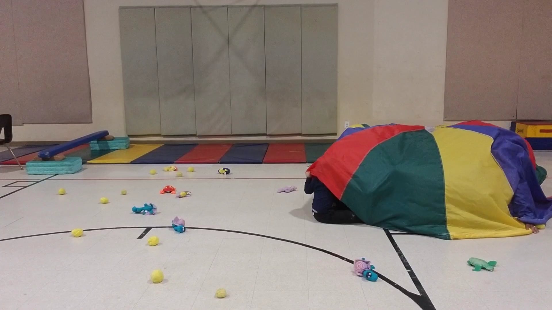 Parachute #7. age 3 PeeK-a-Boo Hiding Under Parachute 2 min. 6 seconds ...