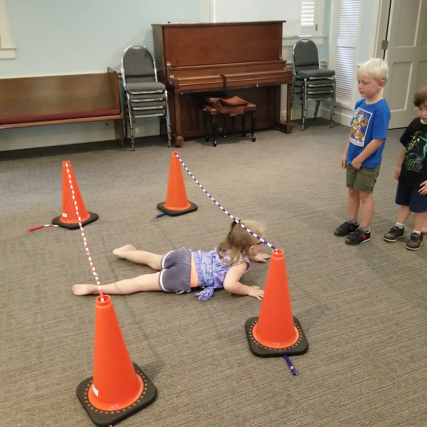 Jump Ropes & Cones #14. ages 4 & 5 - #2 Variation 3. On Stomach ...