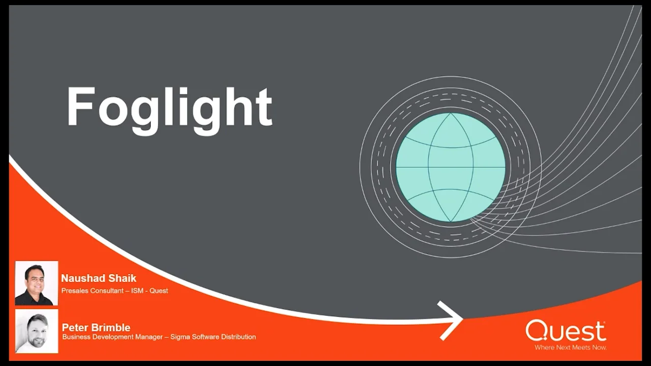 On Demand Webinar - Foglight for Evolve and Cross Platform DBs on Vimeo