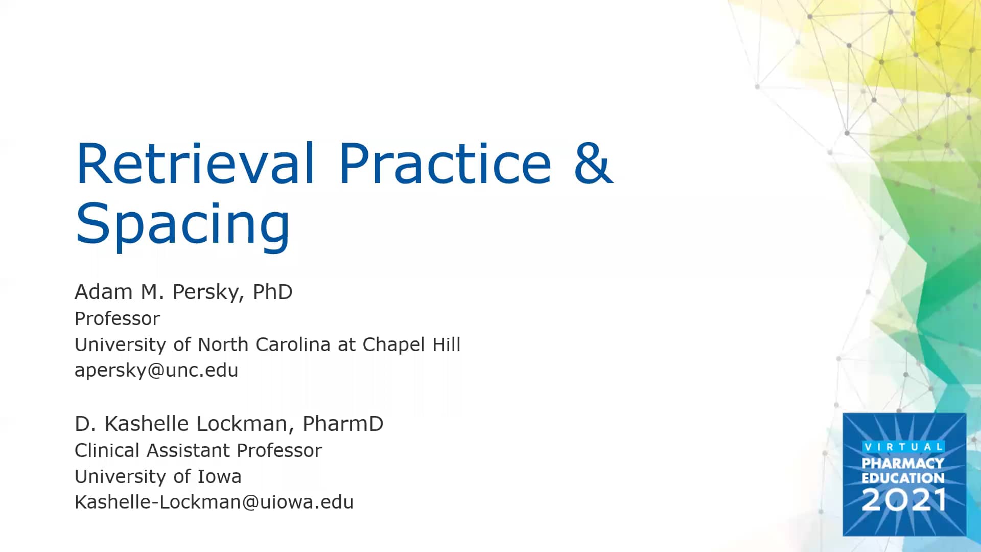 Spaced Retrieval and Retrieval Practice - Roundtable Session 1 on Vimeo
